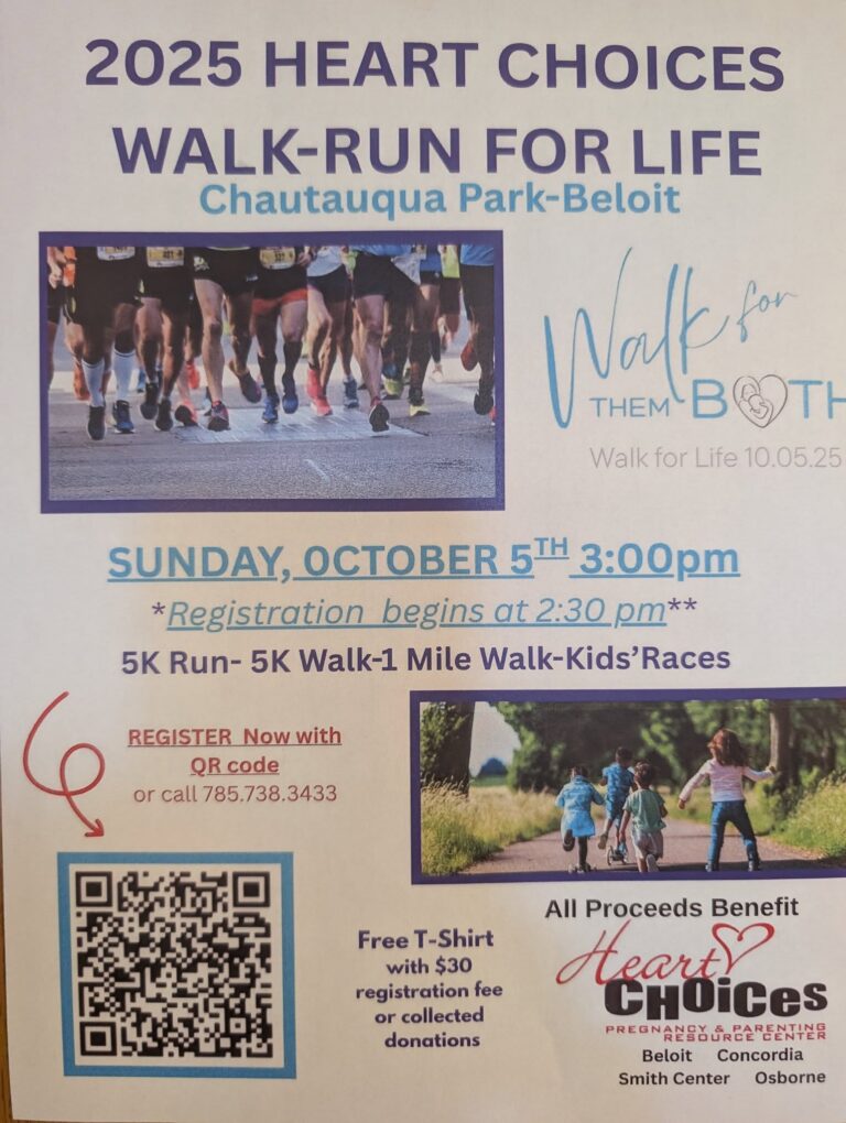 2025 Heart Choices Walk-Run for Life - Mitchell County Kansas